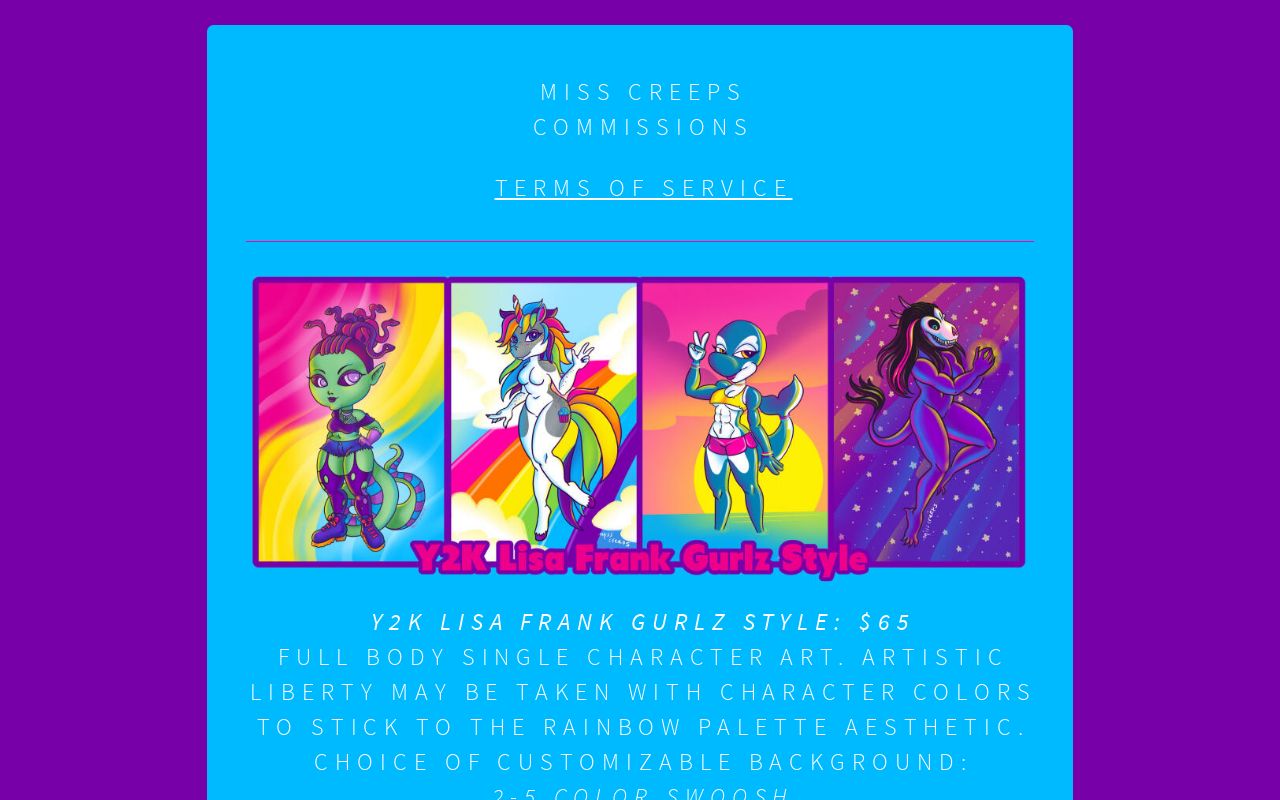 Miss Creeps Commissions